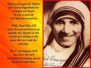 Mother teresa of calcutta saint | PPTX