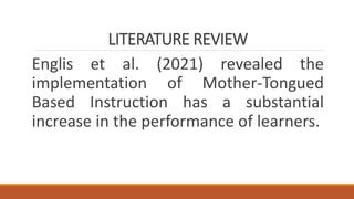 MOTHER TONGUE AS MEDIUM OF INSTRUCTION PPT PROPOSAL.pptx | Educational ...
