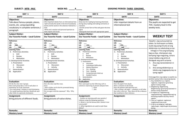 DLL in Grade 3 Mother Tongue Based