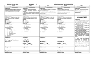 K to 12 Grade 3 DLL MOTHER TONGUE BASED (Q1 – Q4) | PDF