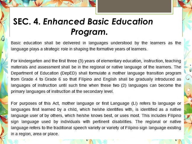 Mother Tongue Based - Multilingual Education (MTB-MLE) in Philippines ...