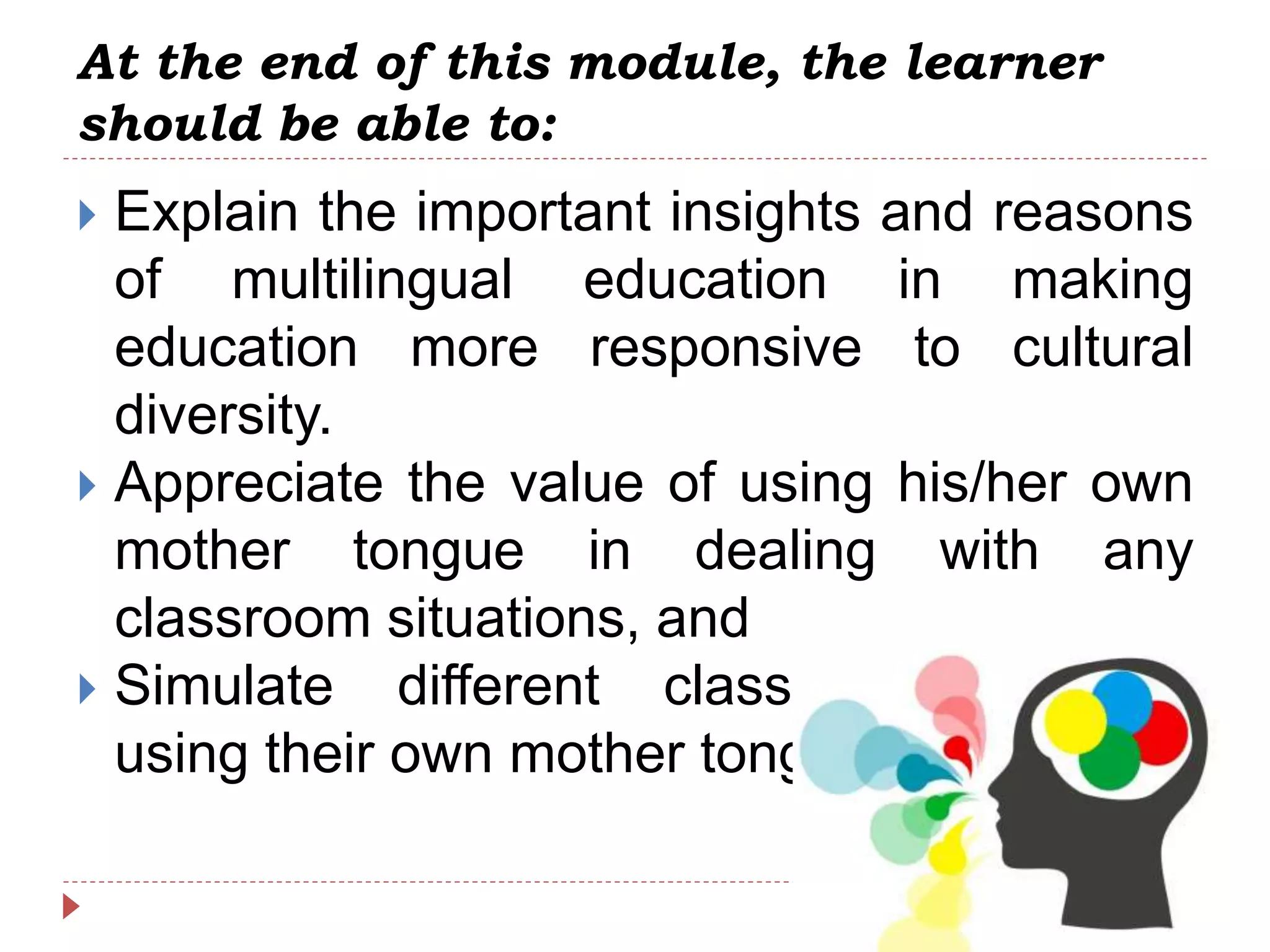 Mother Tongue Multilingual Education (MTB-MLE) | PPTX