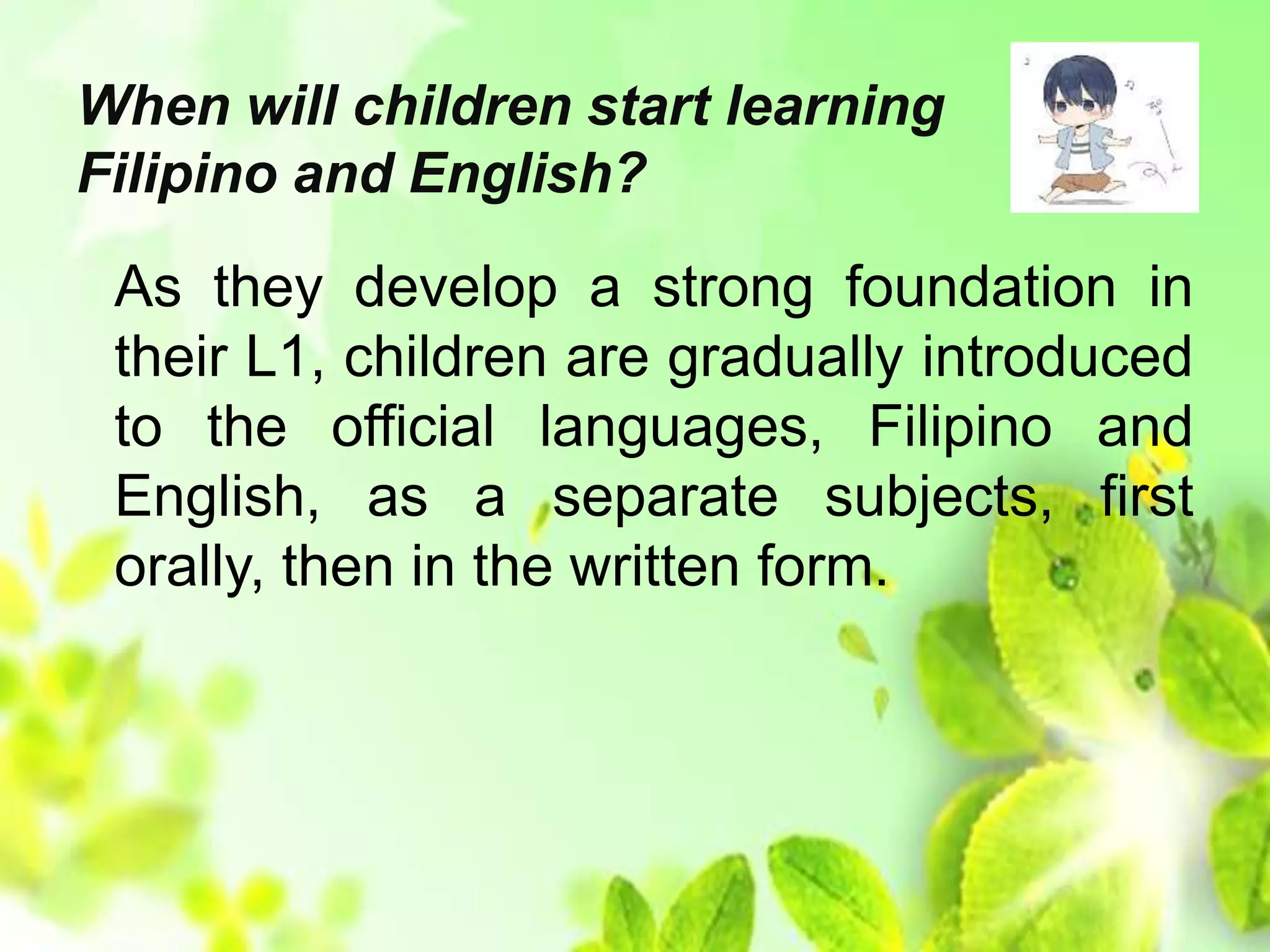 Mother Tongue Multilingual Education (MTB-MLE) | PPTX