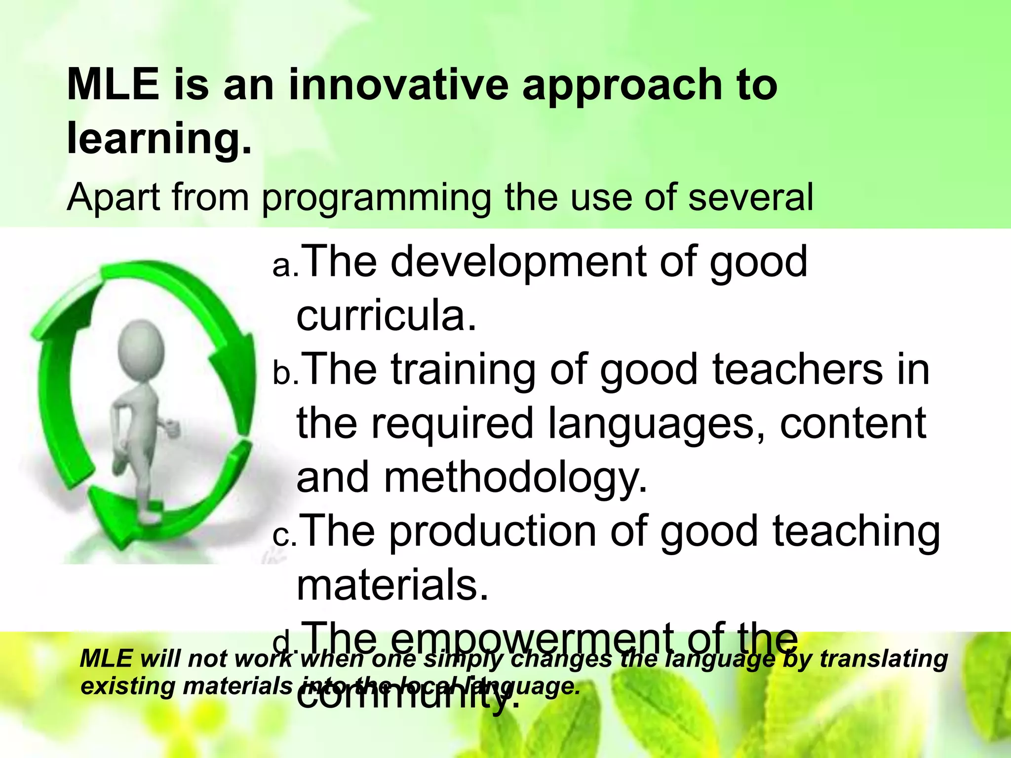 Mother Tongue Multilingual Education (MTB-MLE) | PPTX