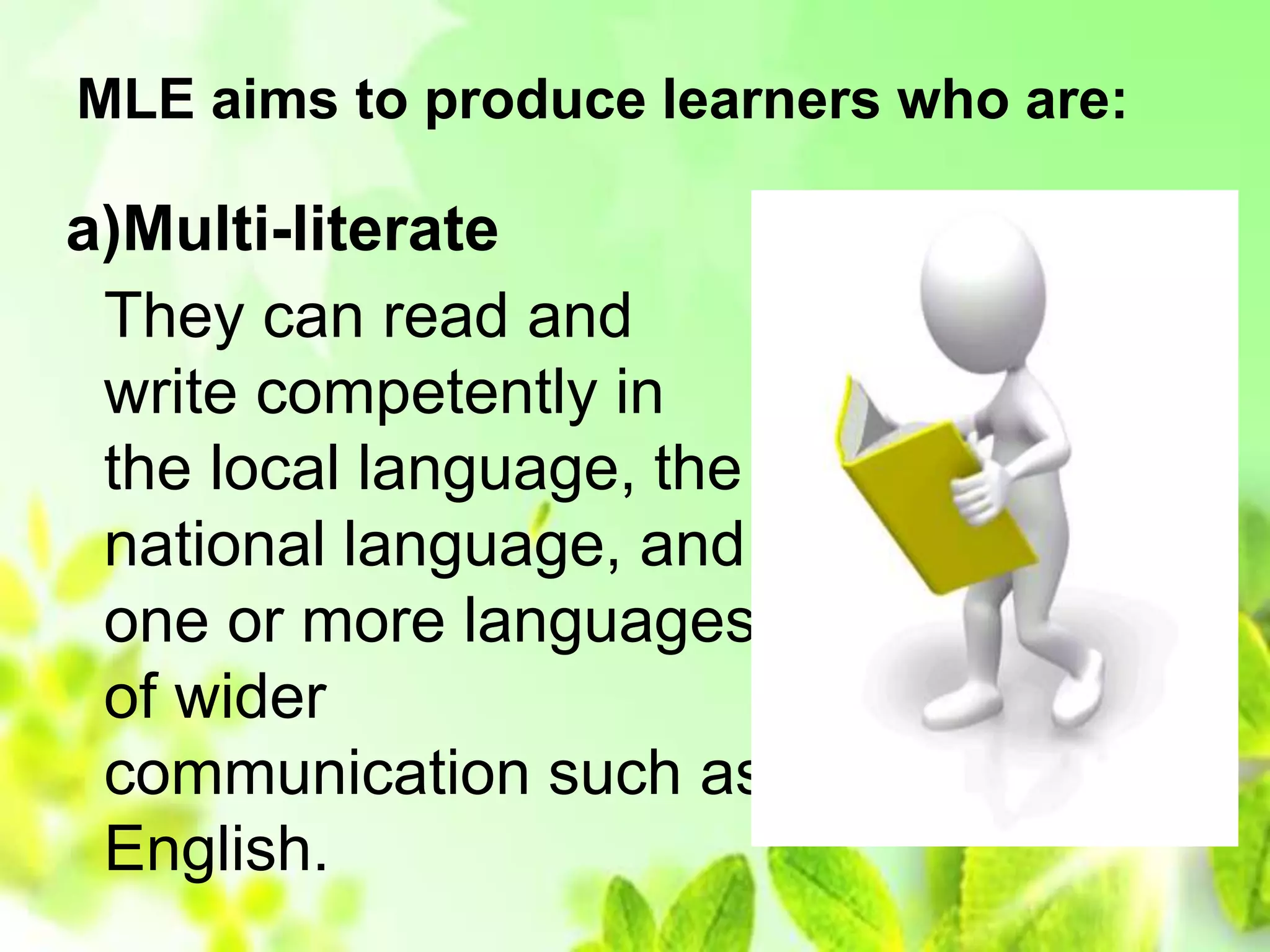 Mother Tongue Multilingual Education (MTB-MLE) | PPTX