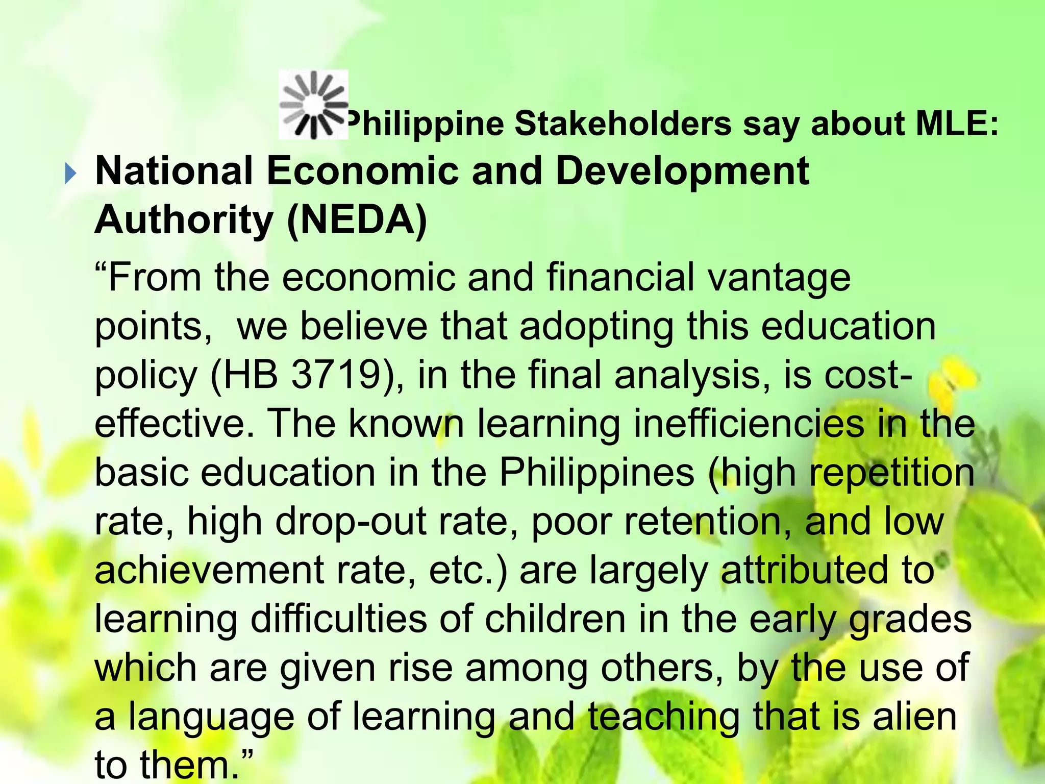 Mother Tongue Multilingual Education (MTB-MLE) | PPTX | Education