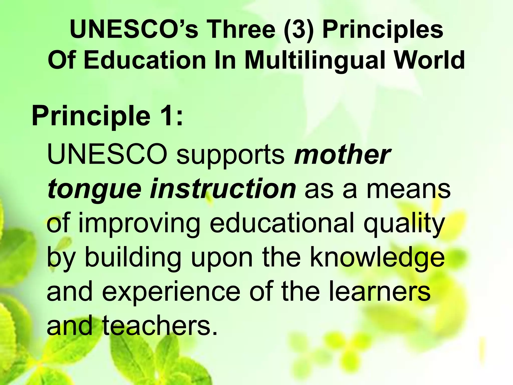 Mother Tongue Multilingual Education (MTB-MLE) | PPTX
