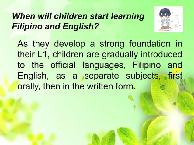 Mother Tongue Multilingual Education (MTB-MLE) | PPTX | Education