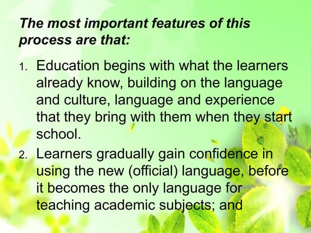 Mother Tongue Multilingual Education (MTB-MLE) | PPTX | Education