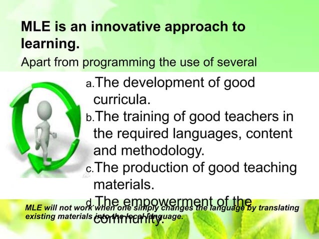 Mother Tongue Multilingual Education (MTB-MLE) | PPTX | Education