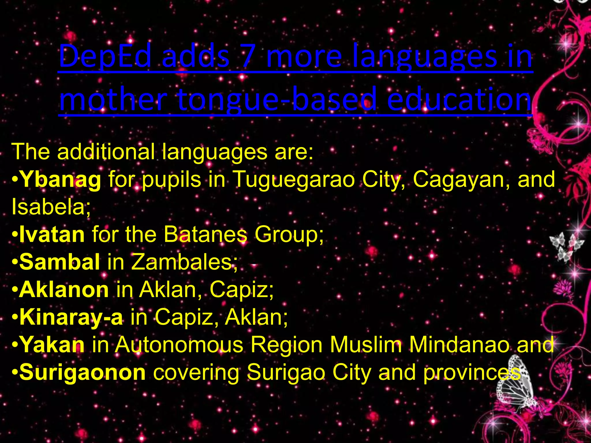 Mother tongue presentation | PPTX