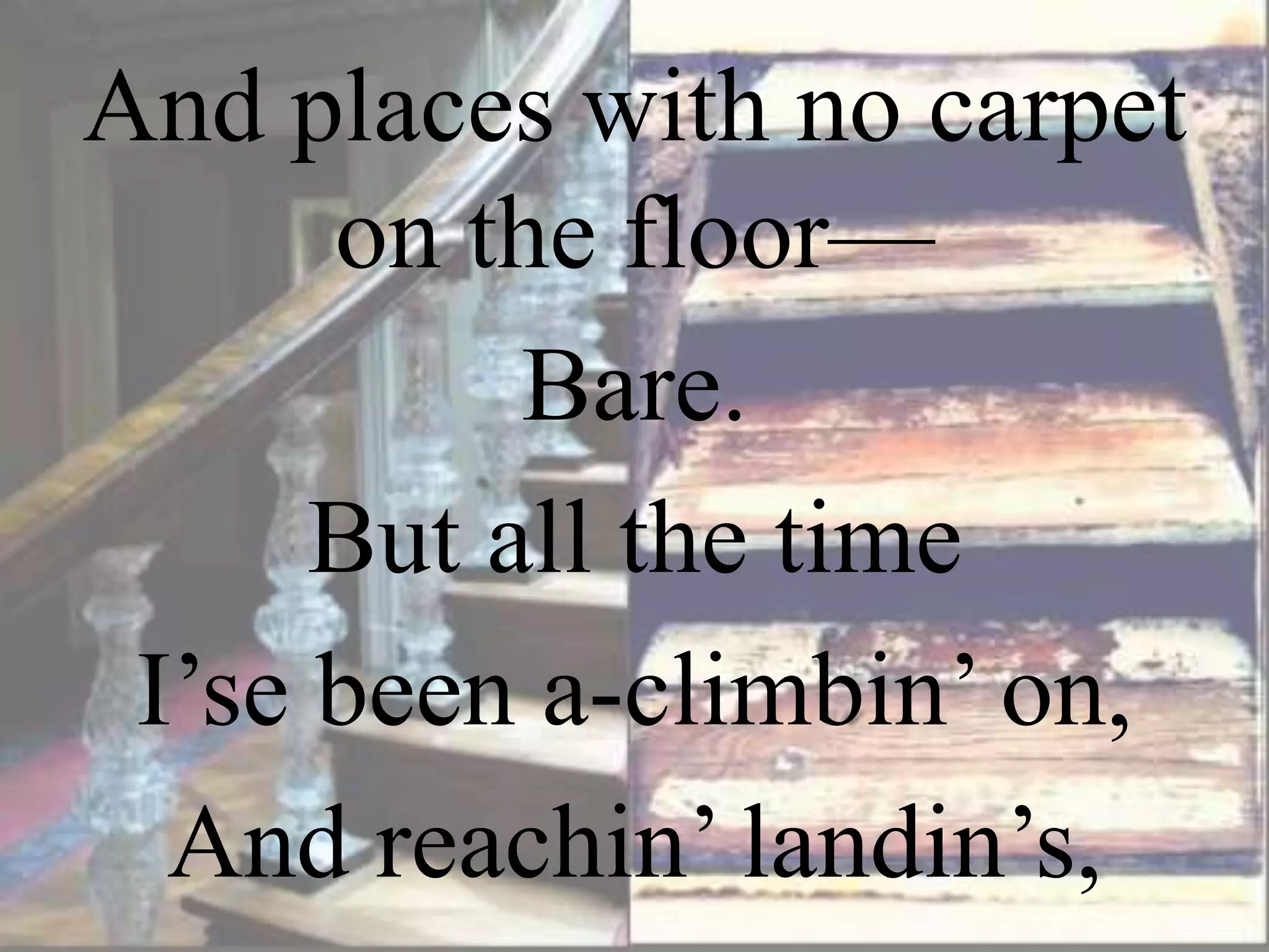 Mother to Son by Langston Hughes | PPTX