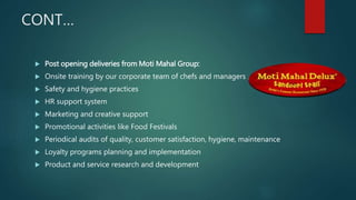 Moti Mahal franchiser | PPT