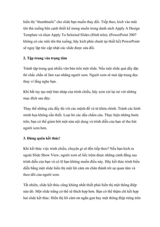 Mẹo thuyết trình bằng powerpoint | DOC