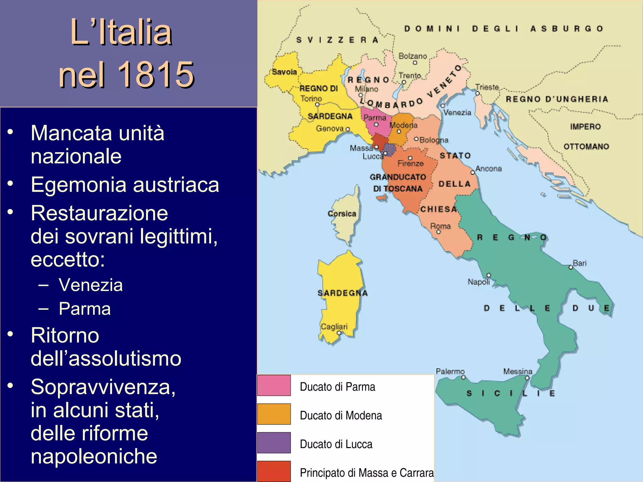 Moti del 1820 21 in italia ed europa | PPT