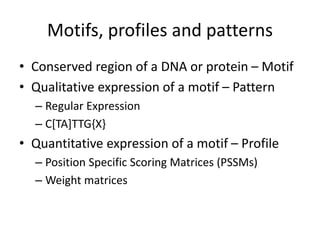 Motif andpatterndatabase | PPTX