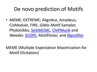Motif andpatterndatabase | PPTX