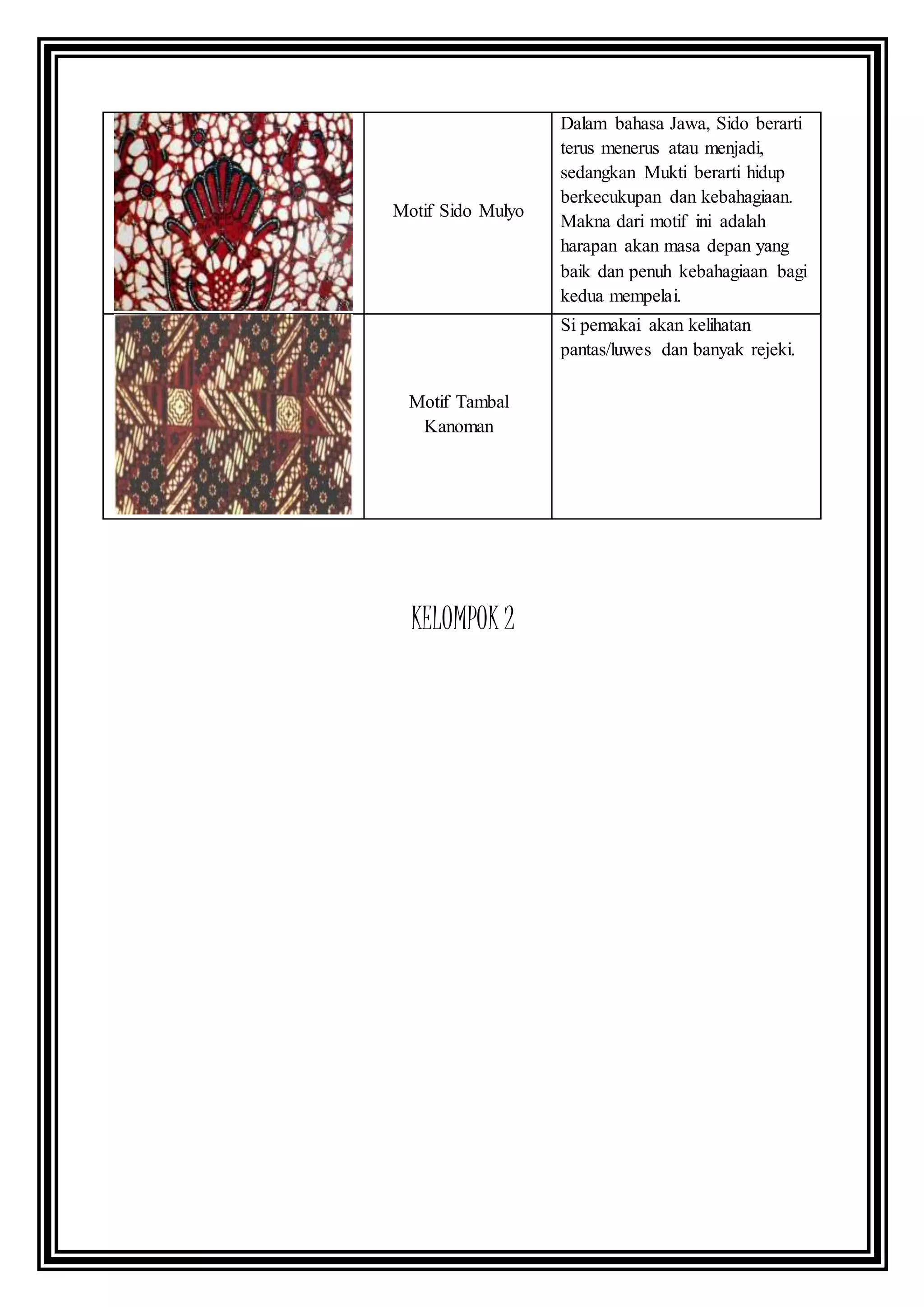 Motif batik | PDF