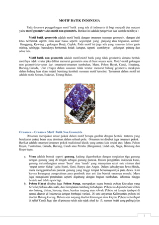 Motif batik indonesia | DOCX