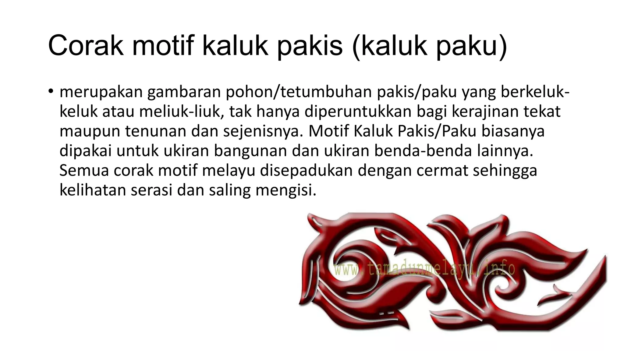 Motif dan ukiran melayu riau | PPTX