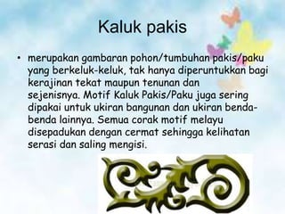 Motif dan ukiran melayu riau armel | PPTX