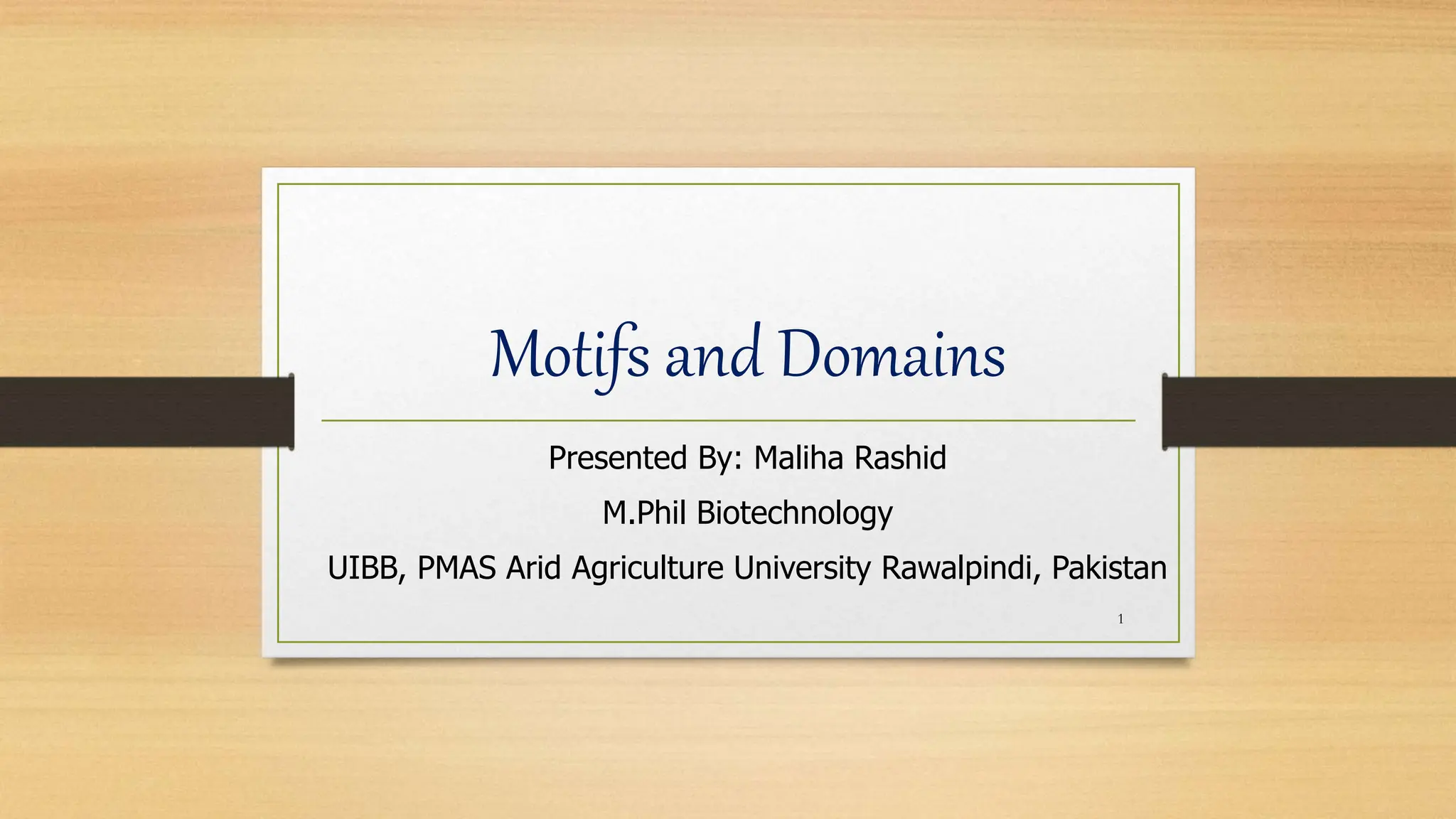 Motifs and Domains in Proteins_exp_.pptx