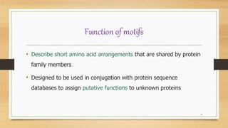 Motifs and Domains in Proteins_exp_.pptx