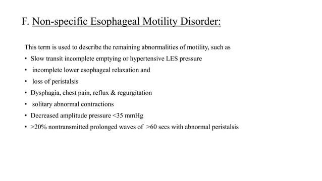 Motility disorders of esophagus new | PPTX | Digestive Disorders ...