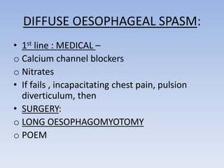 Motility disorders of oesophagus | PPT
