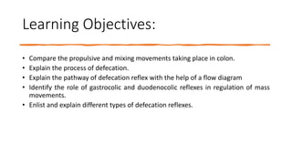 Motility of large intestine_Mass movement and defecation | PDF