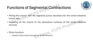 Motility of Small Intestine -Physiology of Peristalsis and segmentation ...