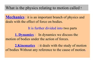 Motion - Vektor | PPT | Physics | Science