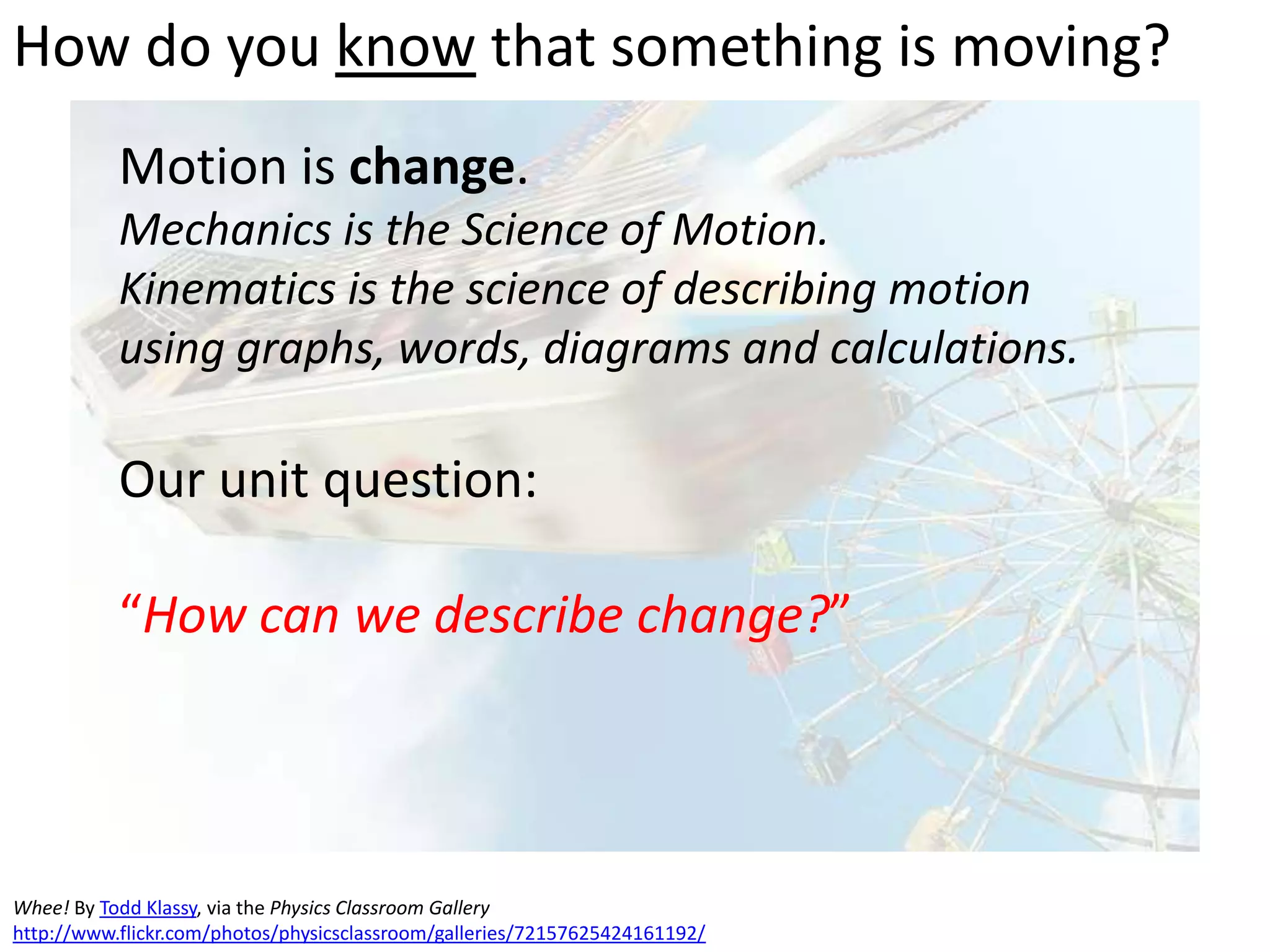 Describing Motion | PPTX | Physics | Science