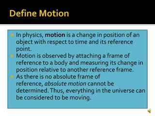 Motion, class 9 | PPTX