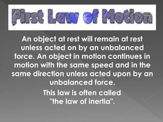 Laws of Motion | PPTX