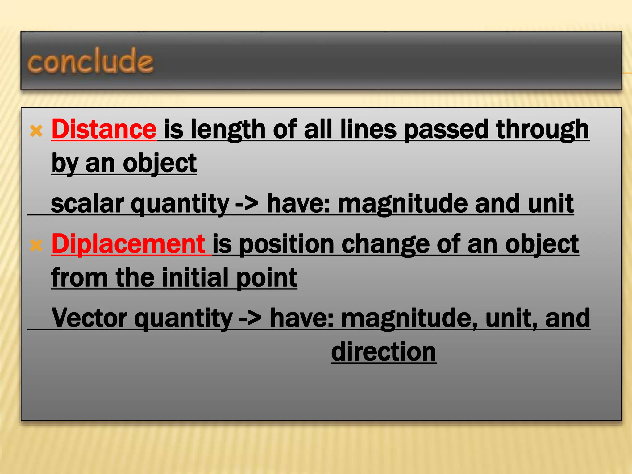 motion, distance displacement speed and velocity | PPTX