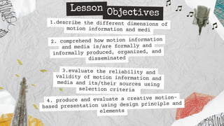 Motion Information and Media-What is Motion Media | PDF