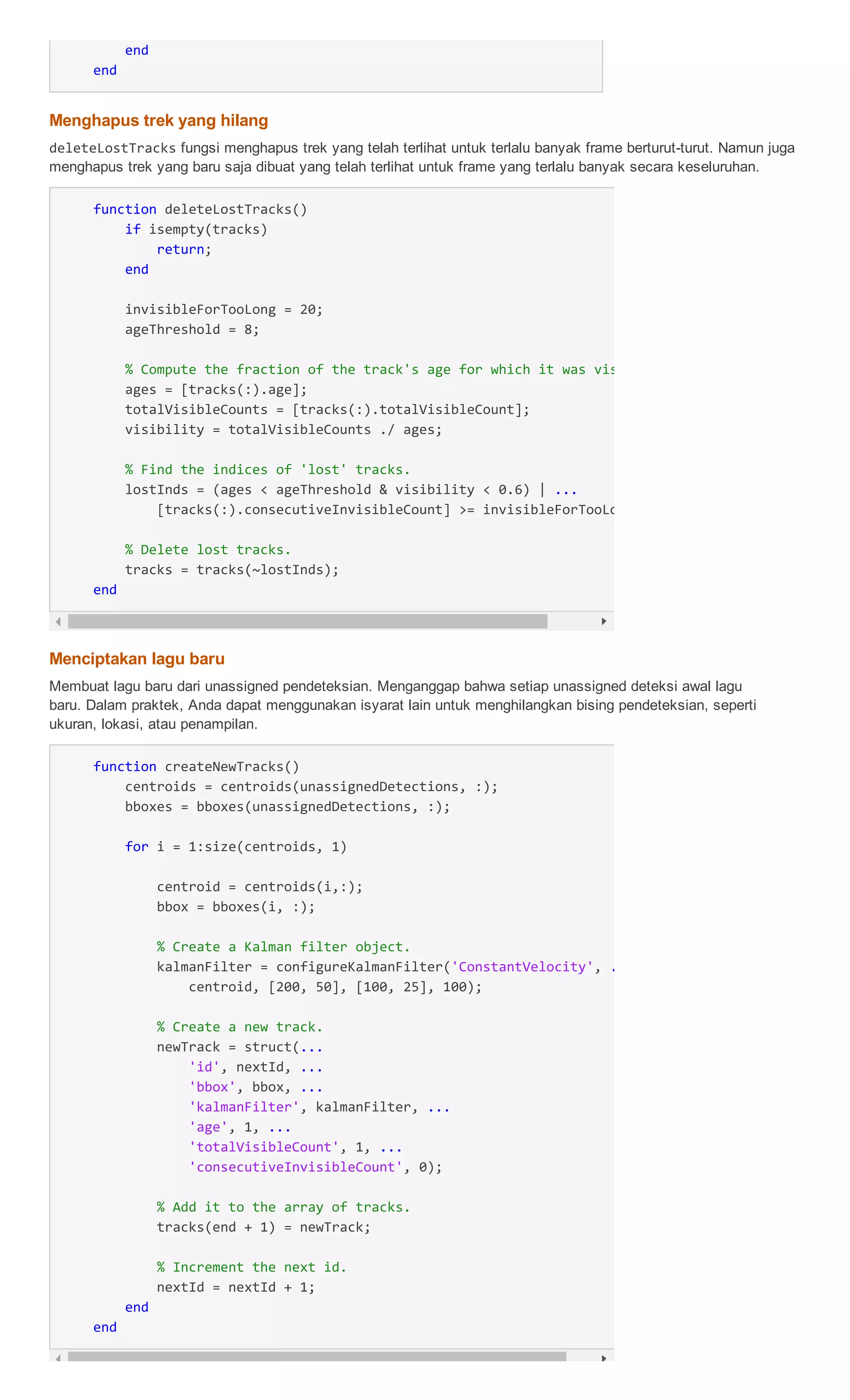 Motion Based Multiple Object Tracking Matlab And Simulink Example Pdf