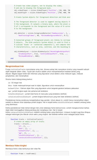 Motion based multiple object tracking - matlab & simulink example | PDF