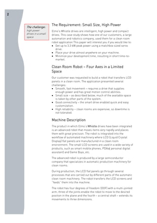 Motion control application for clean room robot | PDF