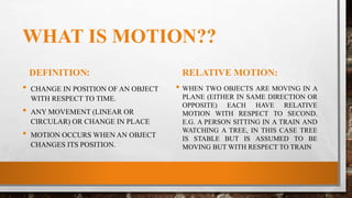 Motion Class 9th | PPTX
