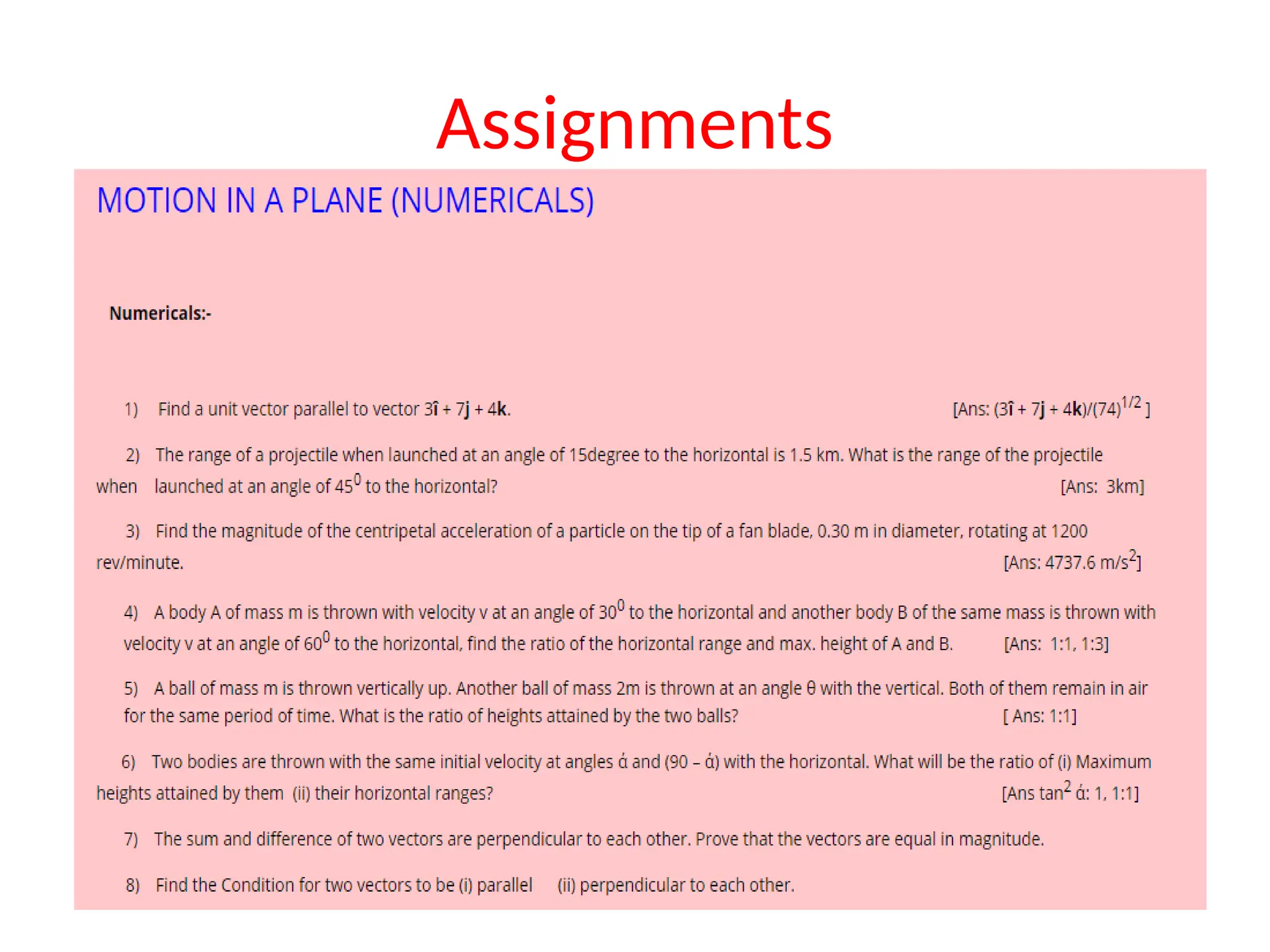 motion-in-a-plane physics of class 11 motion | PPTX