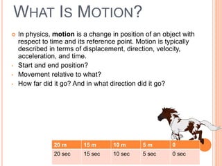 Motion speed- and velocity | PPTX