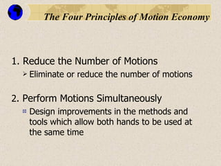 Motion Study | PPT | Business | Business and Finance