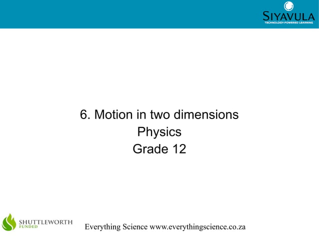 Motion in two dimensions | ODP