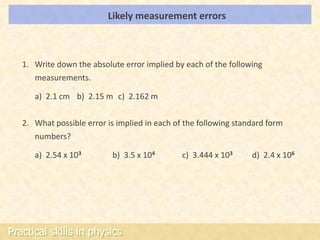 Motion 4 introduction to measurement (shared) | PPTX | Physics | Science