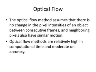 Motion Analysis in Image Processing using ML | PPTX