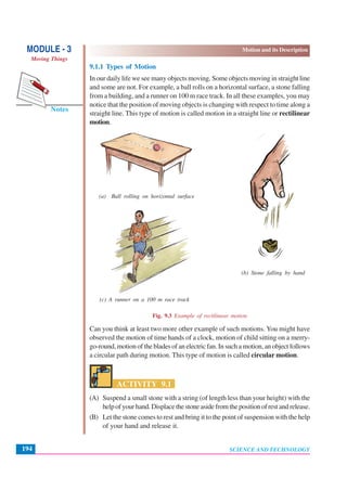 Motion and its description | PDF