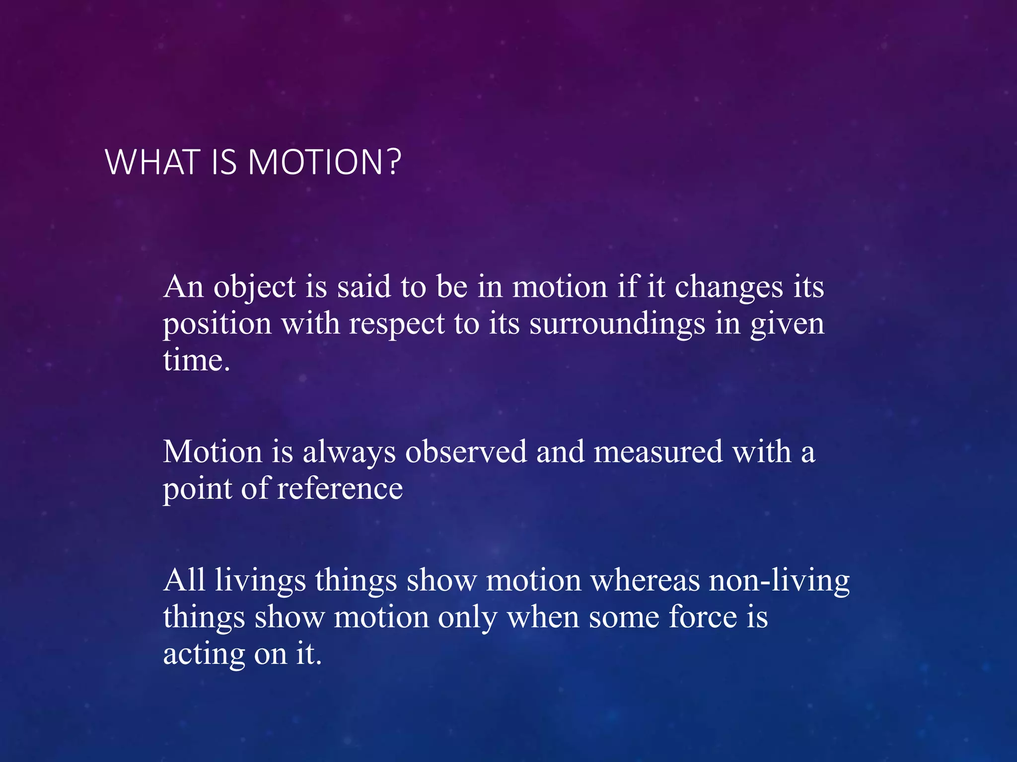Motion and its types | PPTX