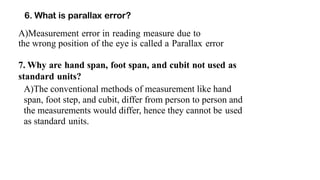 MOTION AND MEASUREMENT study notes for education | PPTX